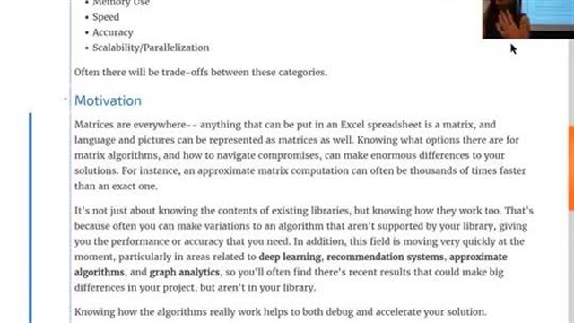Computational Linear Algebra 1 Matrix Math Accuracy Memory Speed And Parallelization نماشا